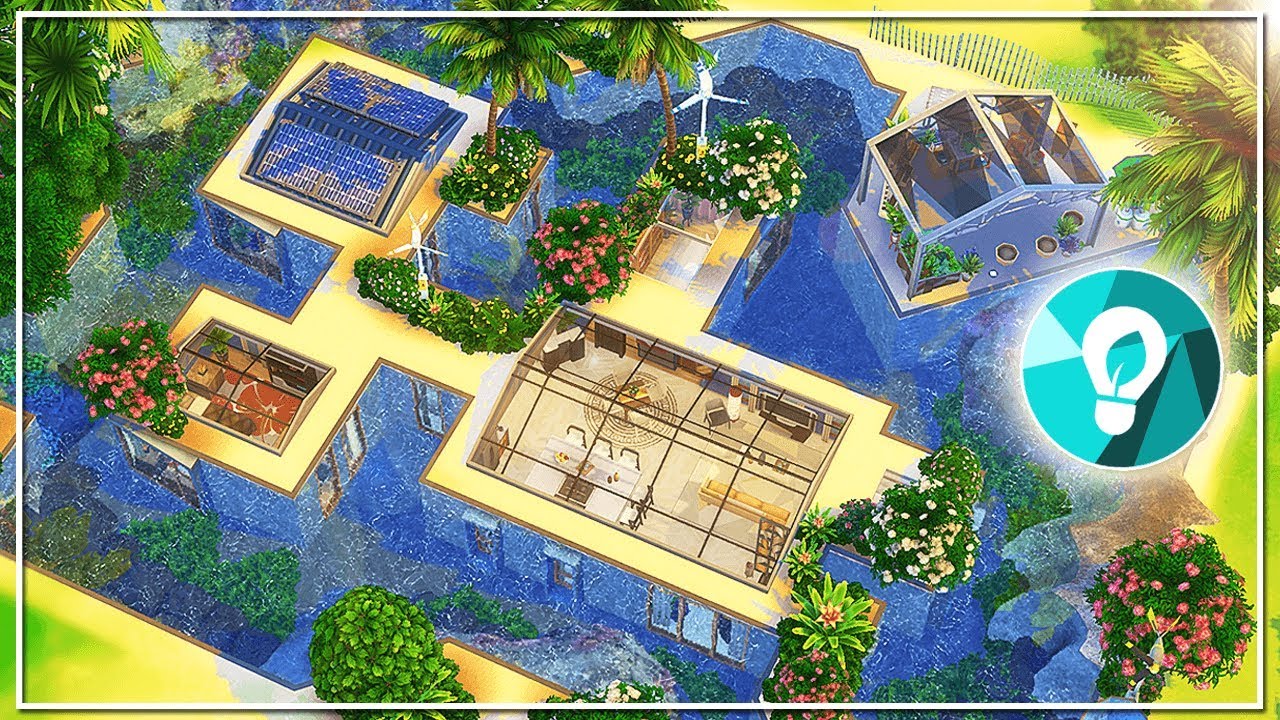 UNDERWATER ECO HOME || The Sims 4: Eco Lifestyle (NO CC) (Speed Build ...