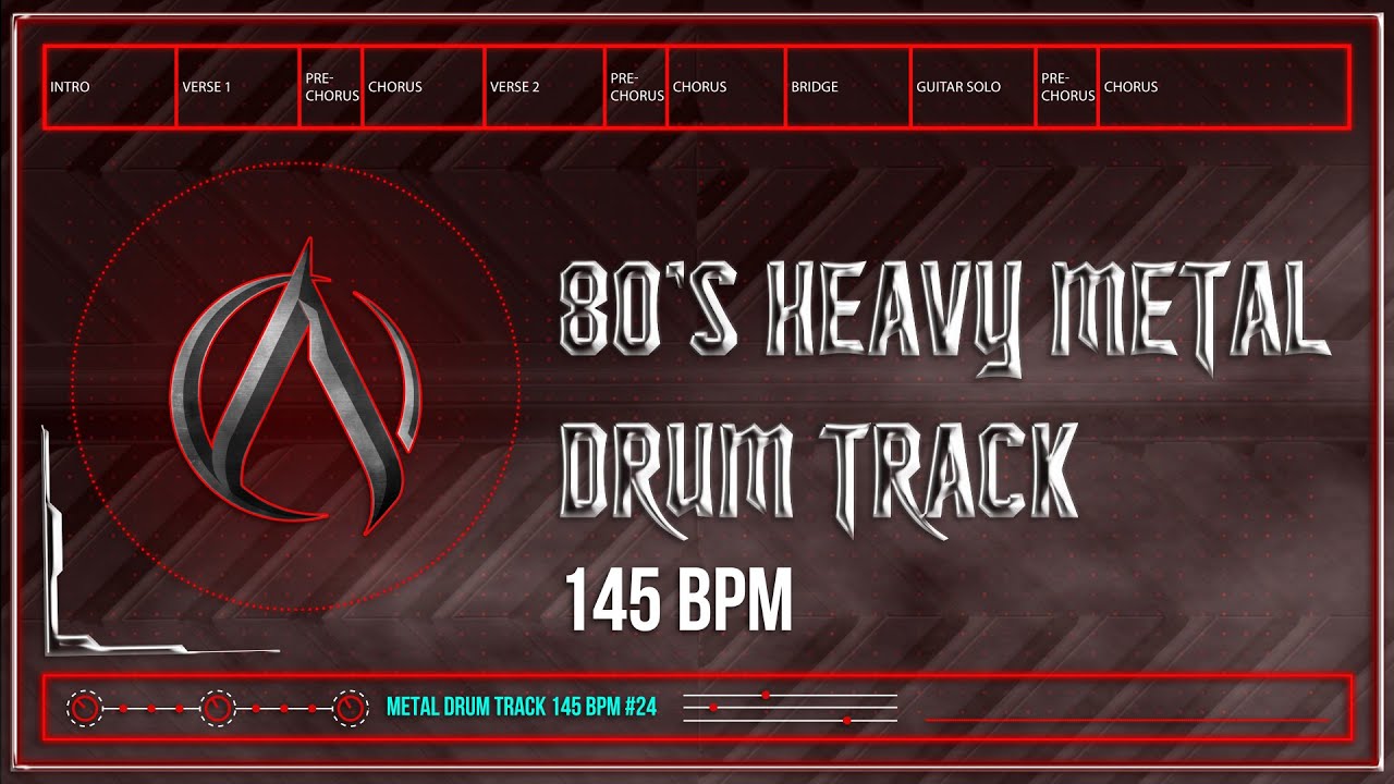 80’s Heavy Metal Drum Track 145 BPM (HQ,HD) - YouTube