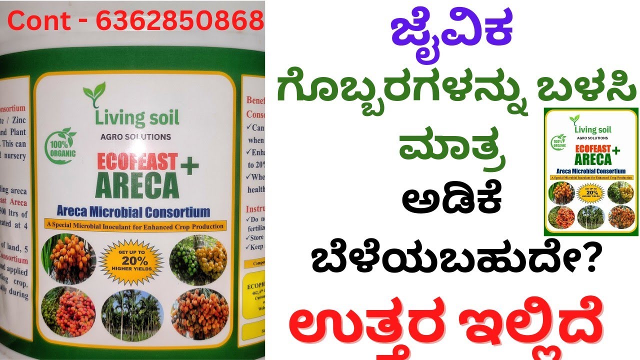 ಜೈವಿಕ ಗೊಬ್ಬರಗಳು ಹೇಗೆ ಕಾರ್ಯನಿರ್ವಹಿಸುತ್ತವೆ ಸಂಶೋಧನೆ ಆಧಾರಿತ ಮಾಹಿತಿ!ARECA PLUS/ಅರೆಕಾ ಪ್ಲಸ್Cont ...