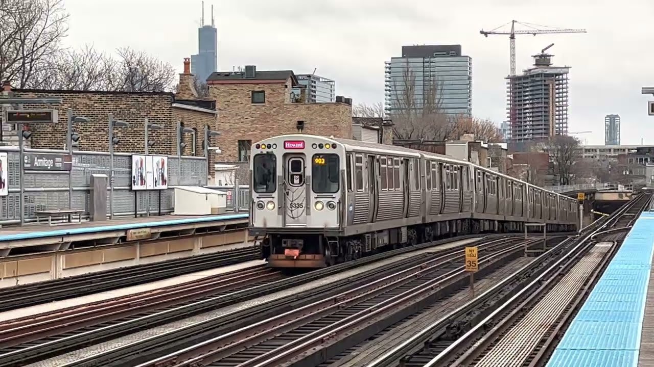 Chicago Transit Authority “L” Howard Bound 5000 Series Red Line Express ...