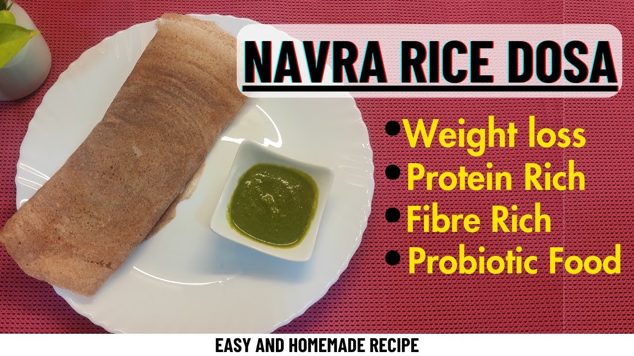 Navra Rice Dosa | Fibre Rich Dosa | Red Rice Dosa Recipe by Dr. Richa ...