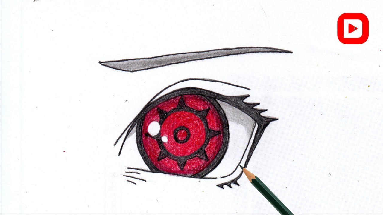 How to draw Sarada Mangekyou Sharingan || Boruto || Easy anime drawing ...