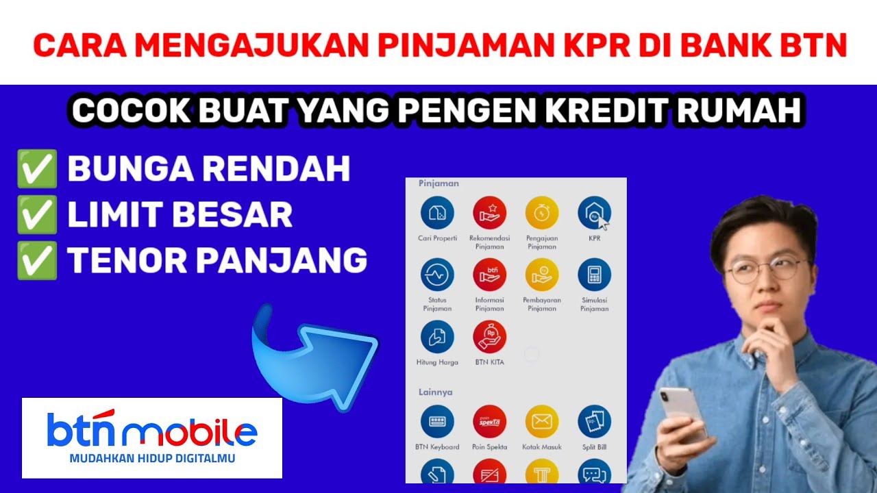 Cara mengajukan pinjaman KPR bank BTN _ Pinjaman KPR BTN mobile - YouTube