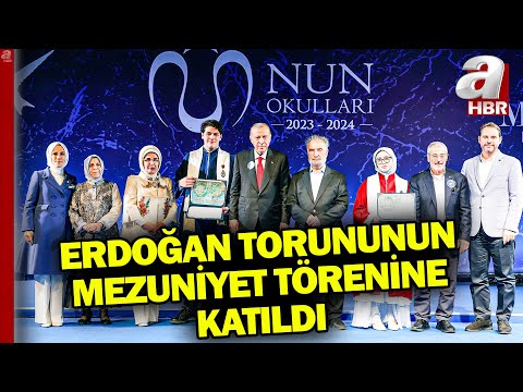 Başkan Recep Tayyip Erdoğan NUN Okullarında torununun mezuniyet törenine katıldı | A Haber