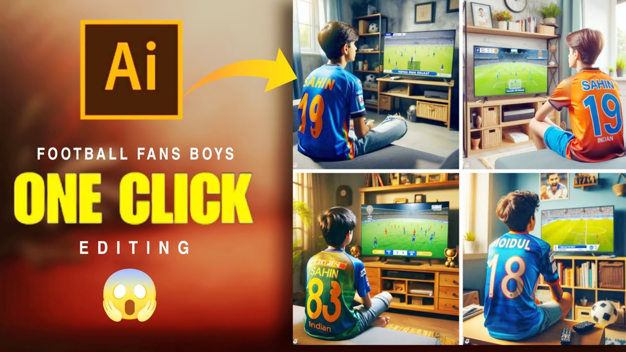 Viral Football Jersey Ai Photo Generator in Just One Click Boy Watching ...