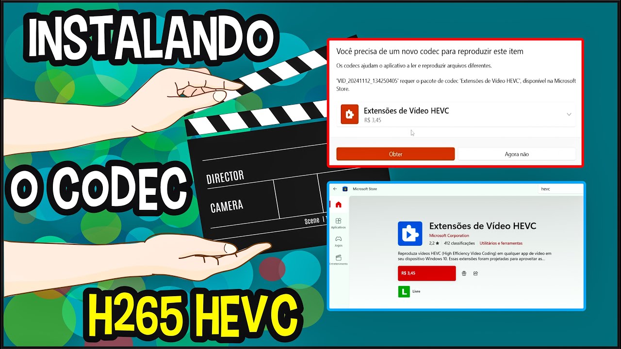 COMO INSTALAR O CODEC H.265/HEVC GRÁTIS PARA ABRIR VIDEOS HEVC 4K NO ...