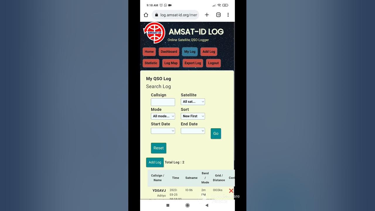 How to Add QSO Log on AMSAT-ID Satellite QSO Logger - YouTube