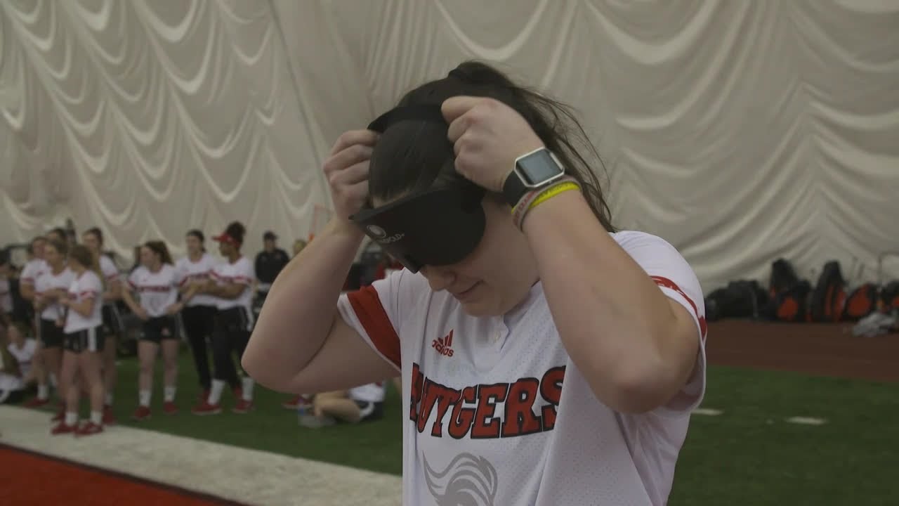 Rutgers Softball hosts NJ Titans in Beep Baseball - YouTube