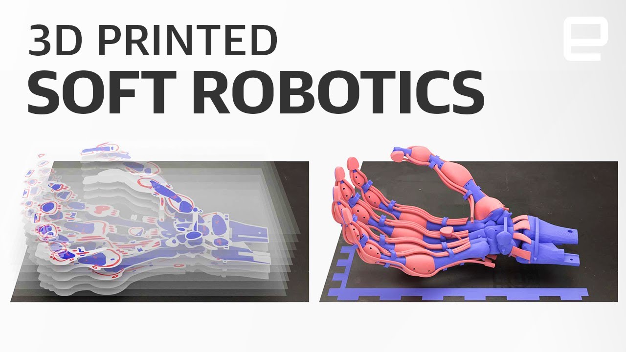 3D-printed robotic hands with bones, ligaments, and tendons - YouTube