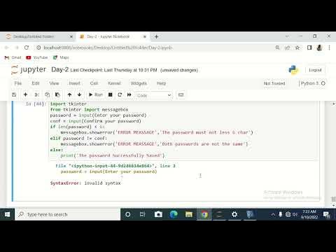 Section 5 Exercise on Day2 python project: form validations - YouTube