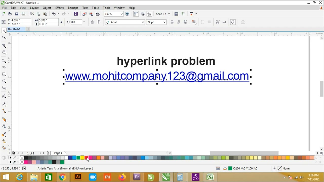 Hyperlink problem in coreldraw - YouTube