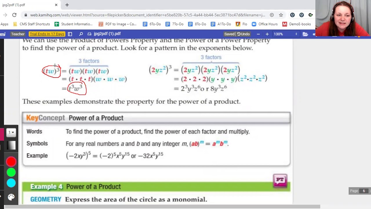 Part 5 Exponents Ms Leonard Math Virtual PM LPS - YouTube