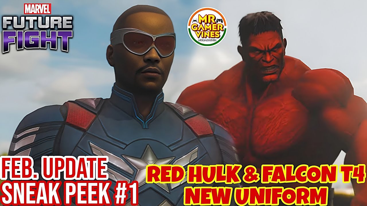 NEW SNEAK PEEK 😍 Red Hulk & Falcon T4 NEW UNIFORM | Feb. Update Sneak ...