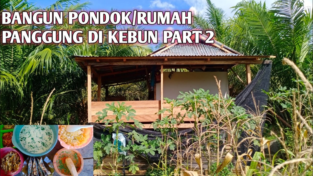 lanjut bangun pondok/rumah di kebun - YouTube