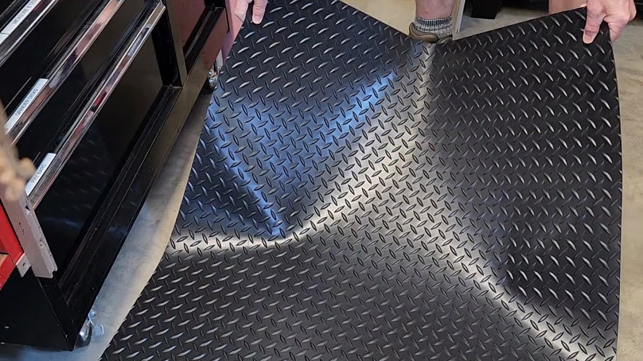 Installing the Workforce Black 36 in x 4 ft Vinyl Diamond Plate ...