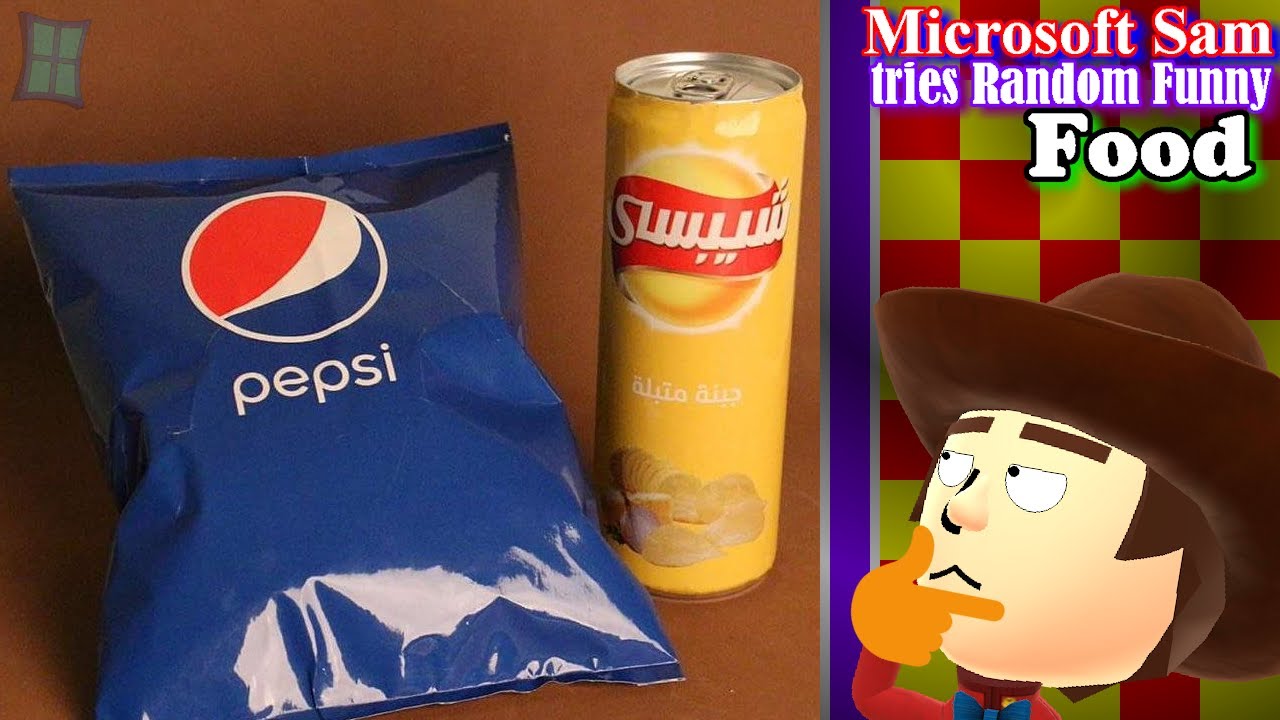 Microsoft Sam tries exotic food - YouTube