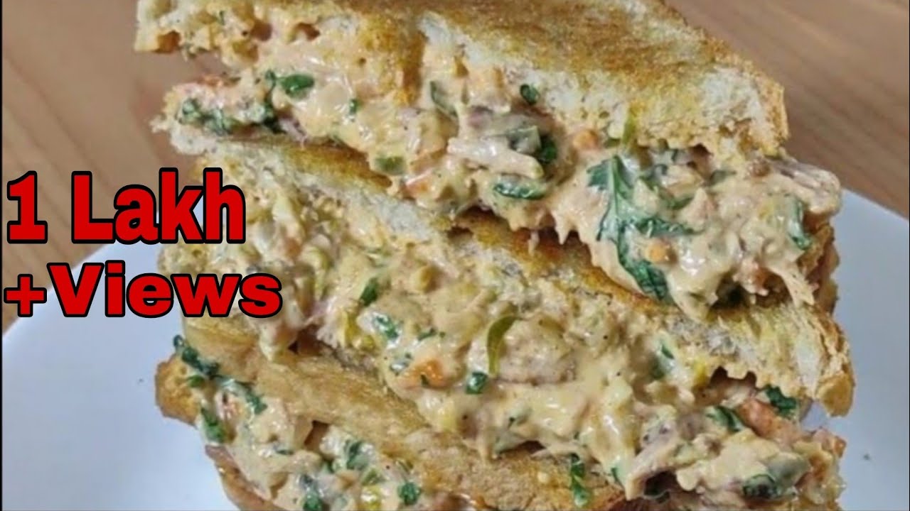 Chicken sandwich-Chicken mayonnaise toast sandwich-chickenmayo sandwich ...