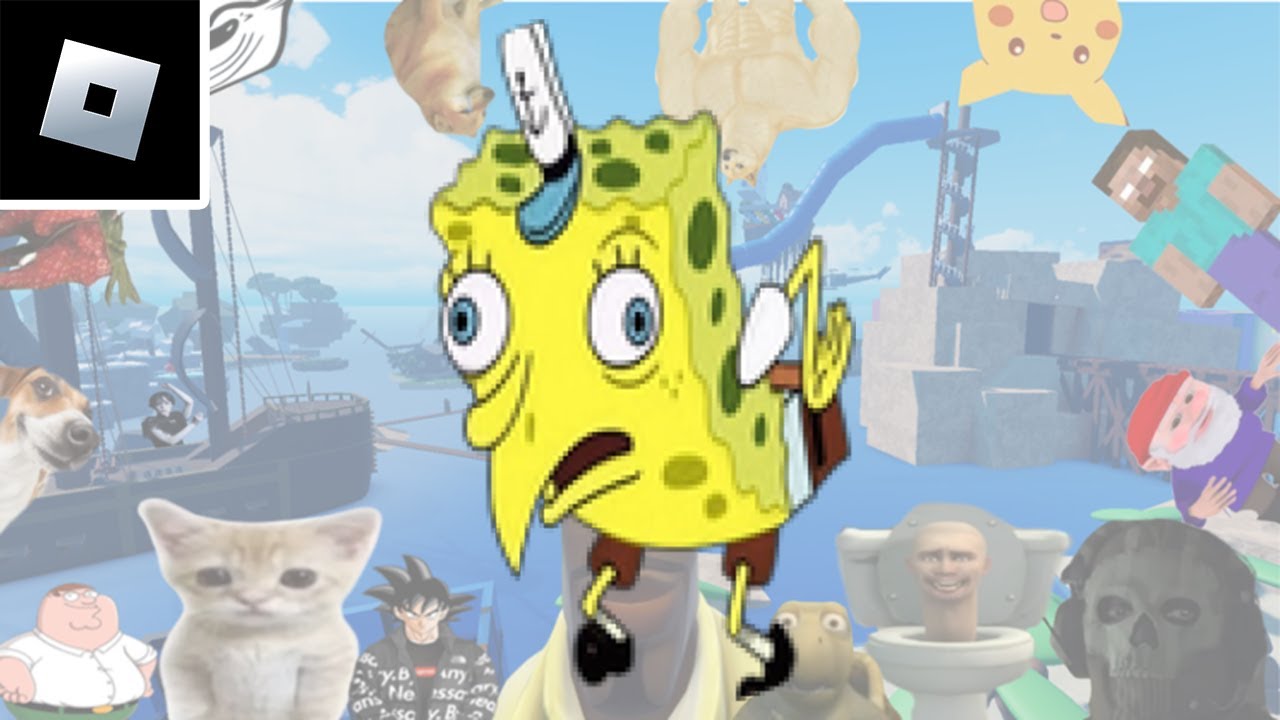 Roblox Find the Memes: how to get "Mocking Spongebob" badge - YouTube