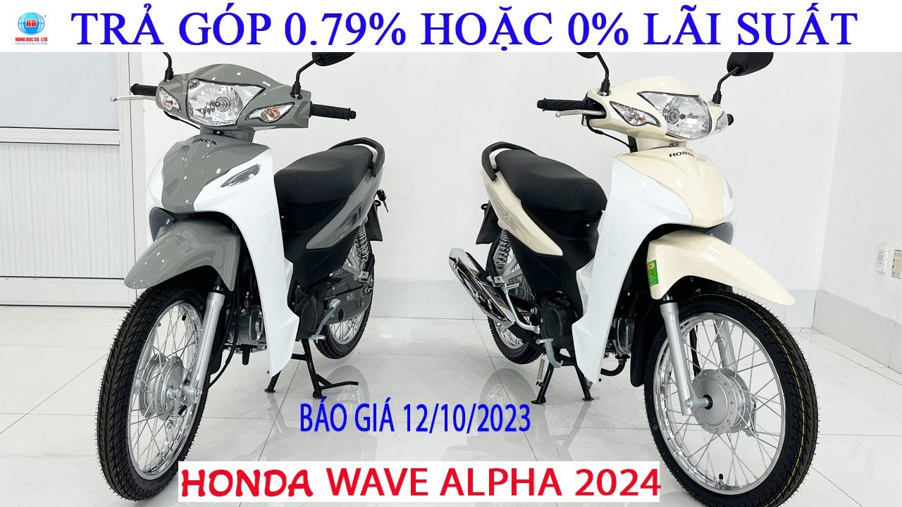 Revew xe mới Honda wave alpha 2024|Phiên bản cổ điển ,trả góp 0% lãi ...