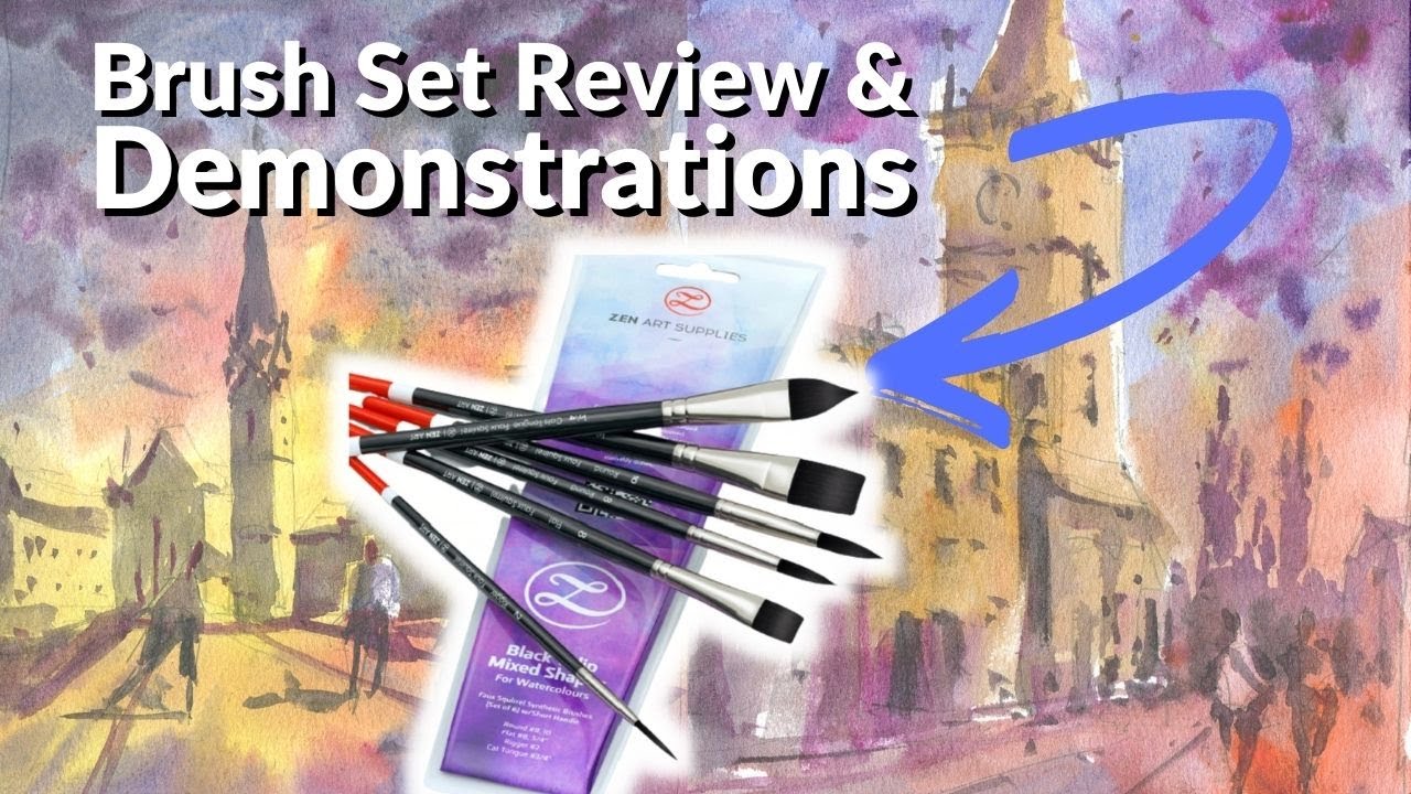 Brush Set Review (Zen Art Supplies): Brush Tips and Demonstrations ...
