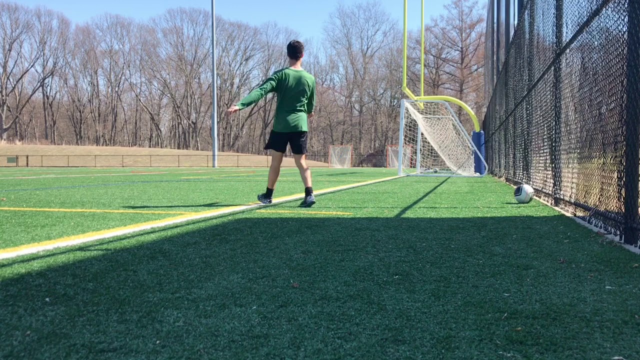 Behind the goal outside of the foot shot - YouTube