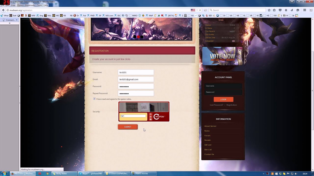 Mu online auto login - YouTube