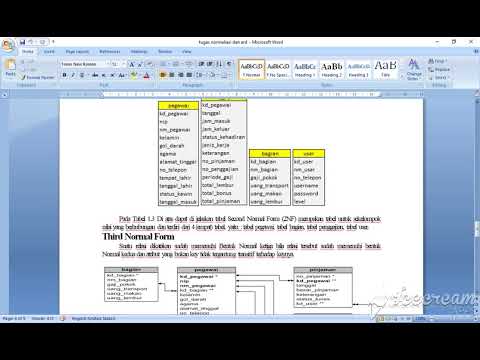 normalisasi data dan ERD sistem informasi penggajian dan absensi ...