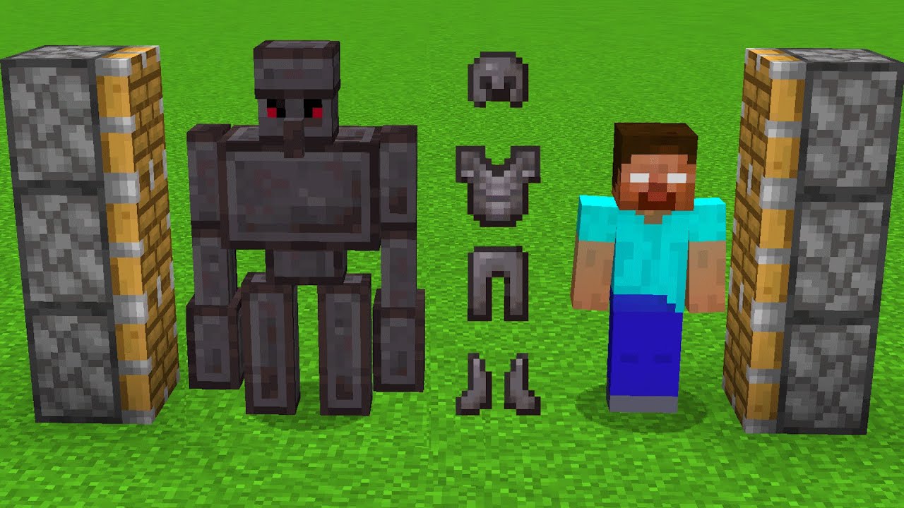 netherite golem + herobrine + x400 netherite armor combined in ...