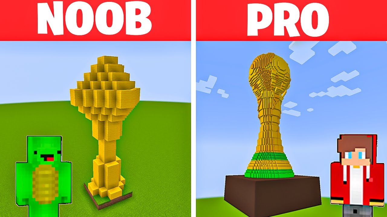 Mikey And JJ VS Football Trophy Build CHALLENGE In Minecraft! Help ...