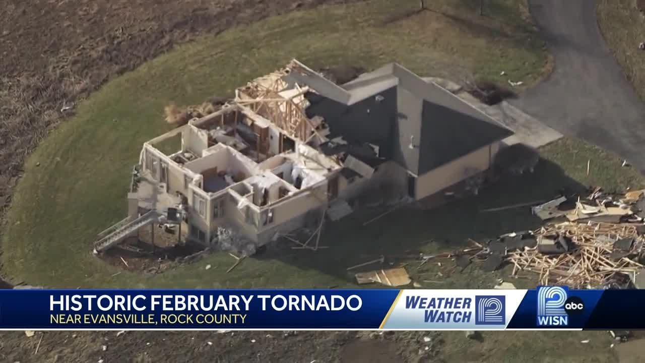 Aerial video shows damage after tornado hits Wisconsin for first time ...
