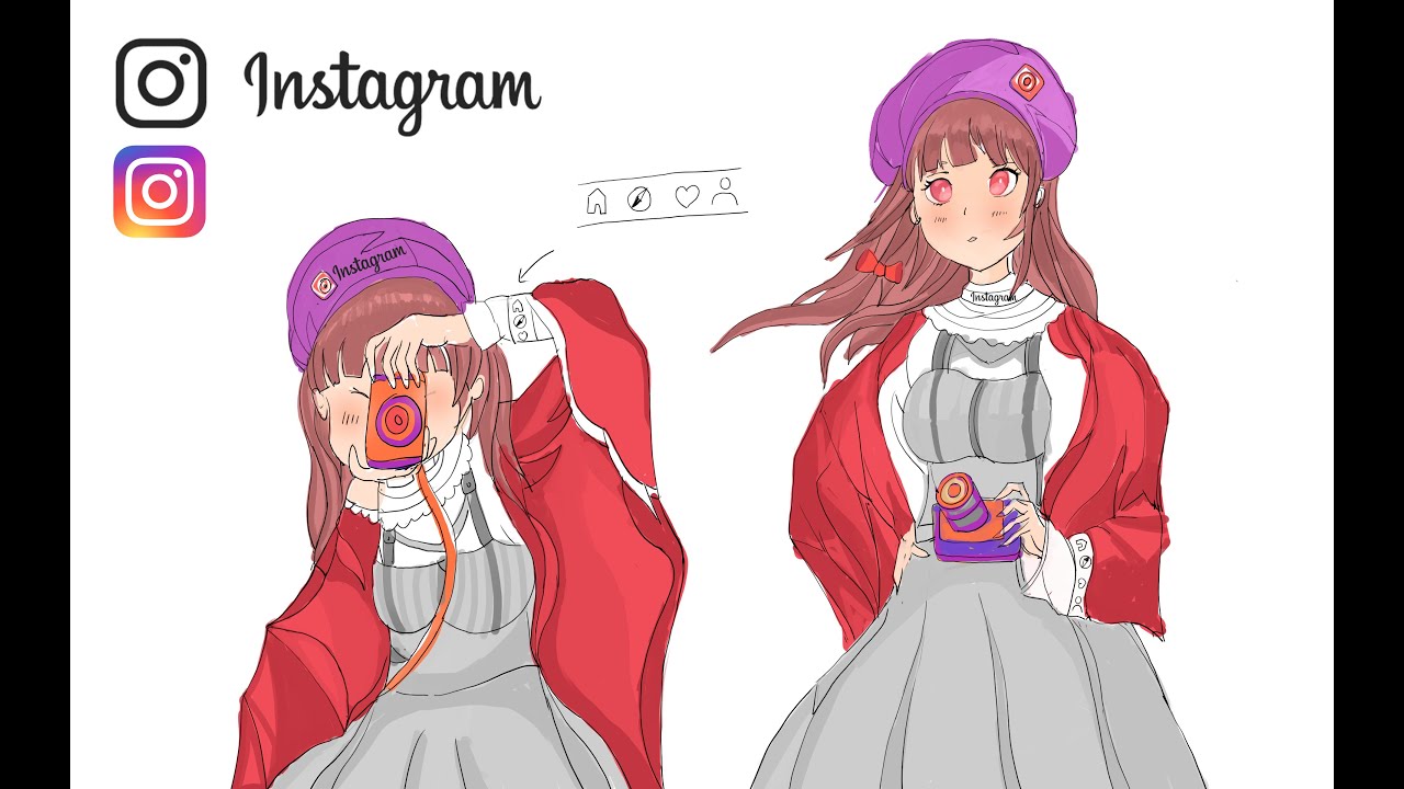 INSTAGRAM KHI THÀNH ANIME SẼ THẾ NÀO I HOW TO DRAW INSTAGRAM STYLE ...