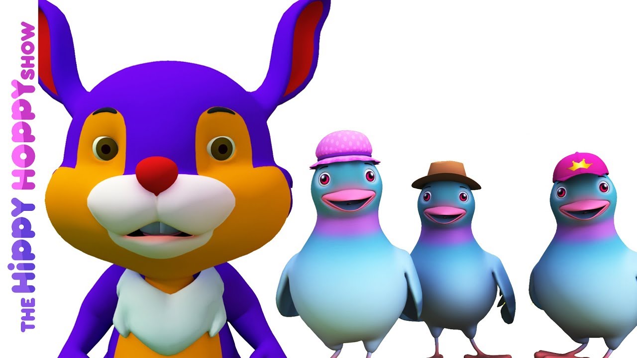 Three Blue Pigeons - Nursery Rhymes For Kids And Children | Baby Songs ...