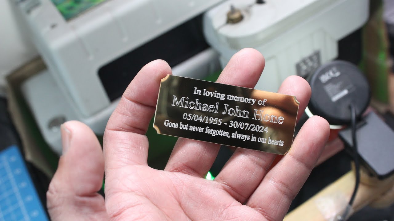Custom Engraving Gold Plate with Message Engraved - YouTube