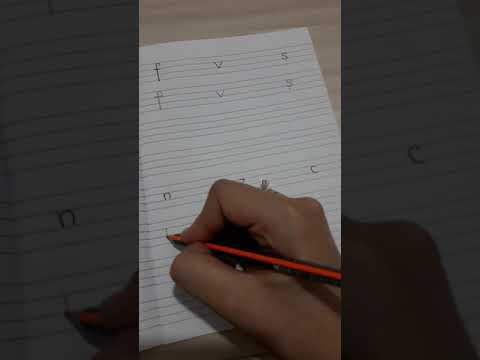 f,v,ş harfleri deftere yazımı