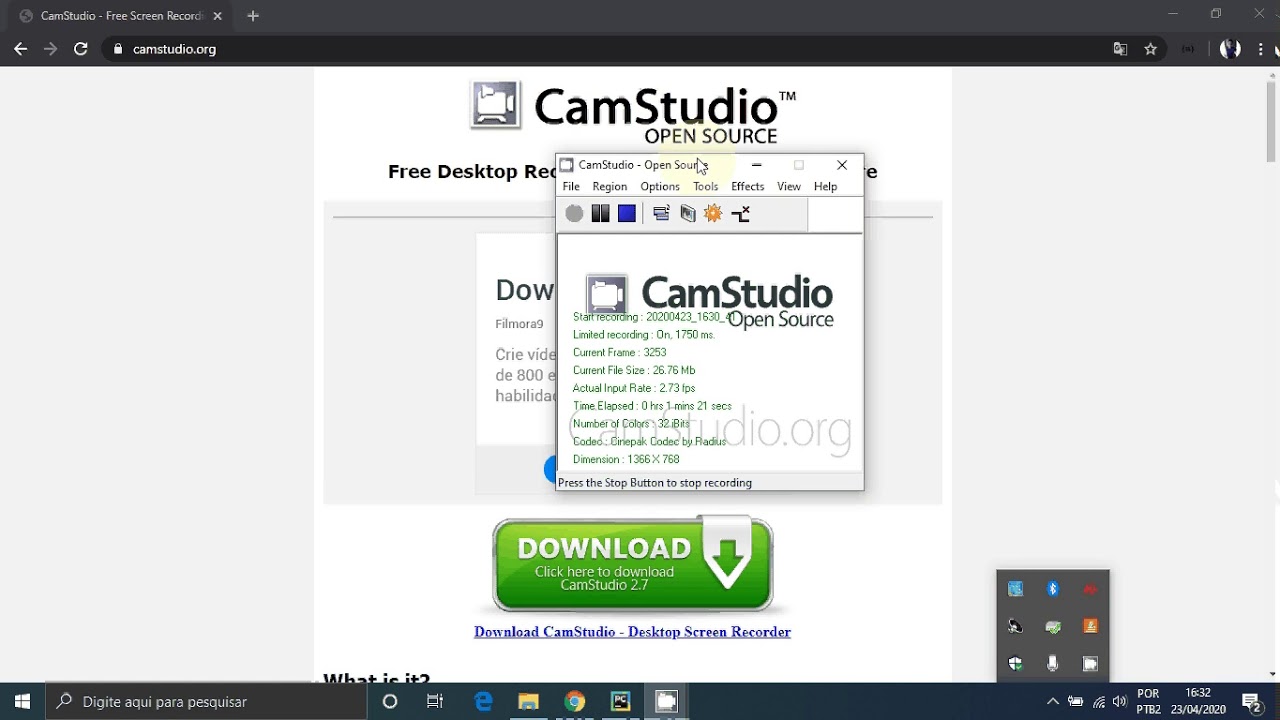 Tutorial gravar tela com o CamStudio - YouTube