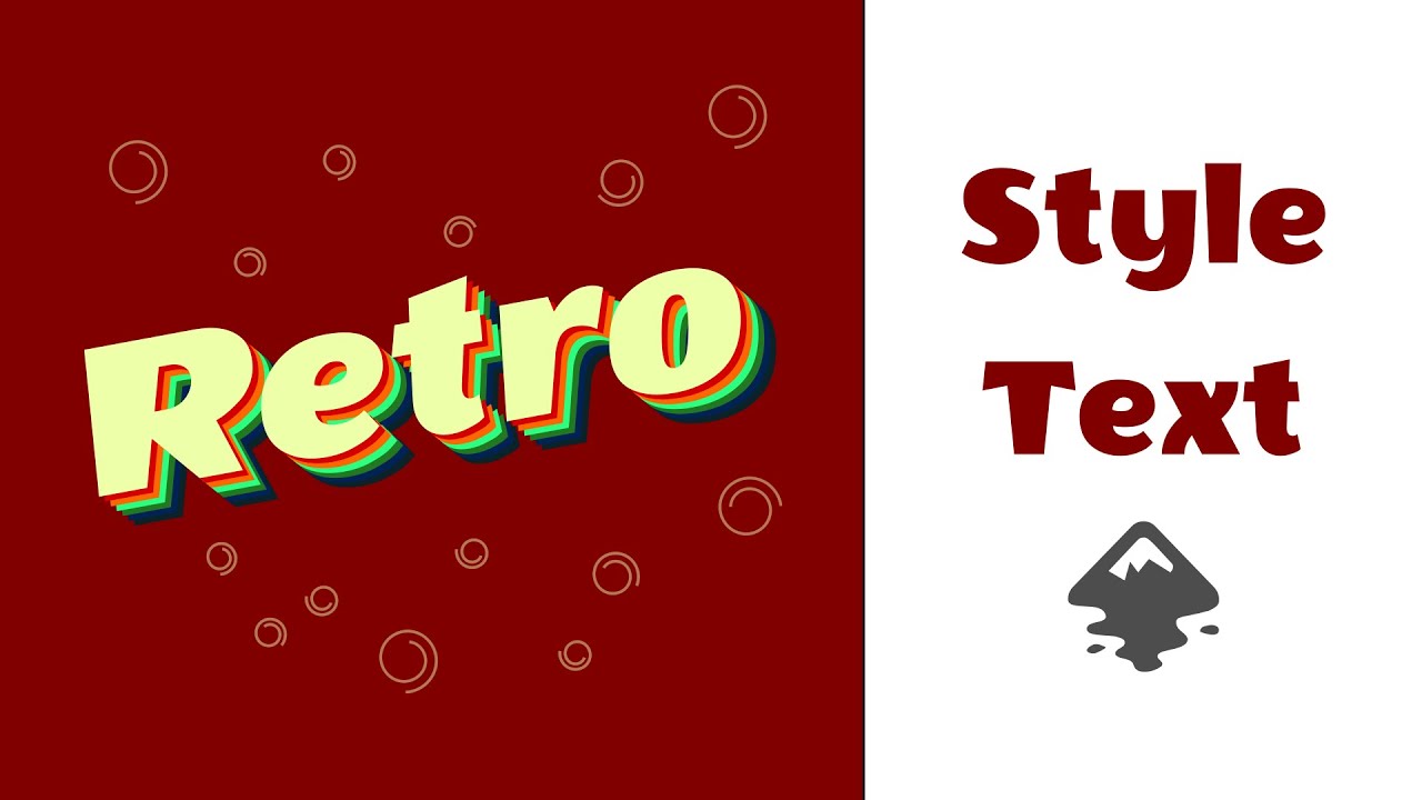 Inkscape SVG Tutorial - How To Draw Retro Text Style - YouTube