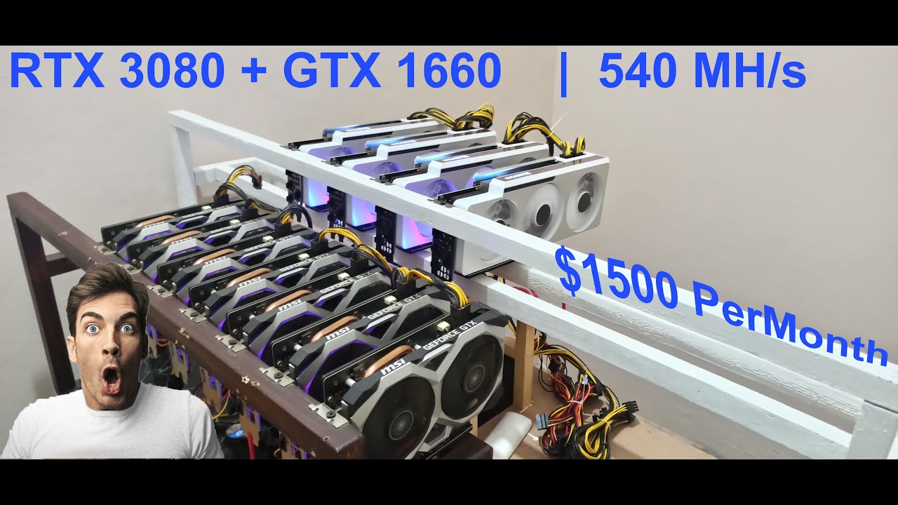 Rtx 3080 and Gtx 1660 mining Rigs | Hashrate 537Mh/s - YouTube