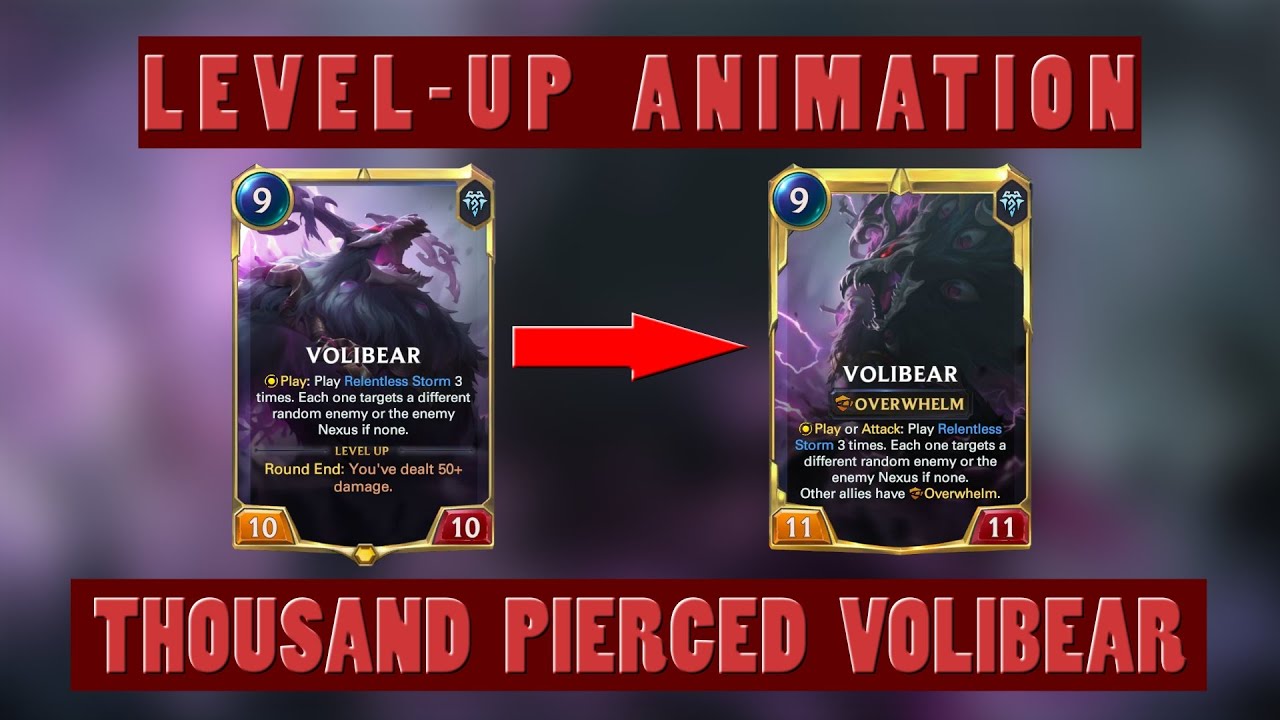 Thousand Pierced Volibear level-up animation | Legends of Runeterra ...