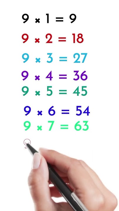 Multiplication table 9 | maths table for kids #maths #tables #numbers # ...