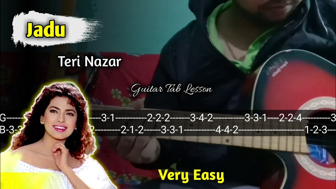 Jadu Teri Nazar Guitar Lesson For Beginners | Daar | Srk , Juhi Chawla ...