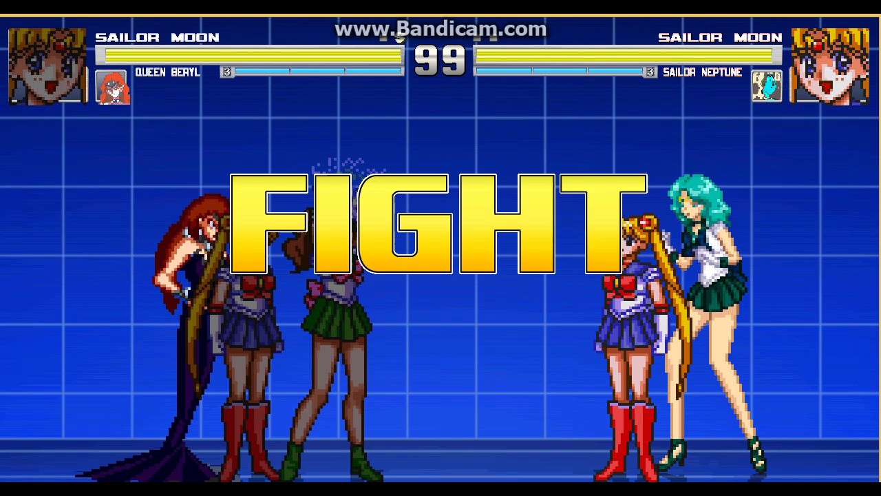 sailor moon,queen beryl vs sailor moon,sailor neptune mugen. - YouTube