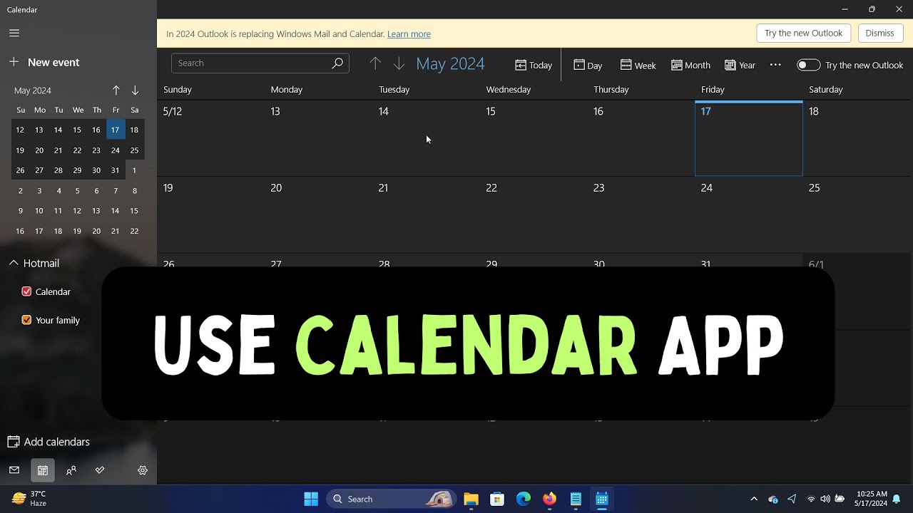 How to Use Calendar App on Windows 11 - YouTube
