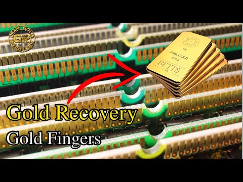 Gold Recovery from RAM Gold Fingers Scrap Copmuters - YouTube