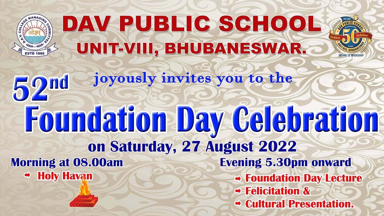 52nd Foundation Day Celebration 2022 - YouTube