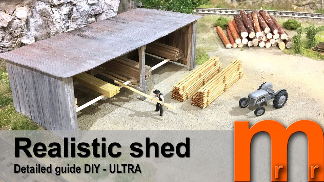 Model realistic shed ULTRA - Detailed guide DIY - YouTube