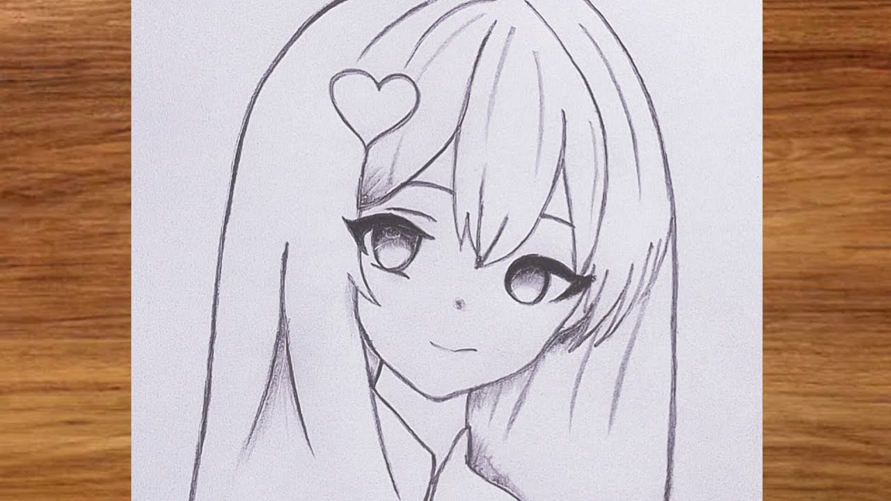 Easy anime girl drawing step by step - YouTube