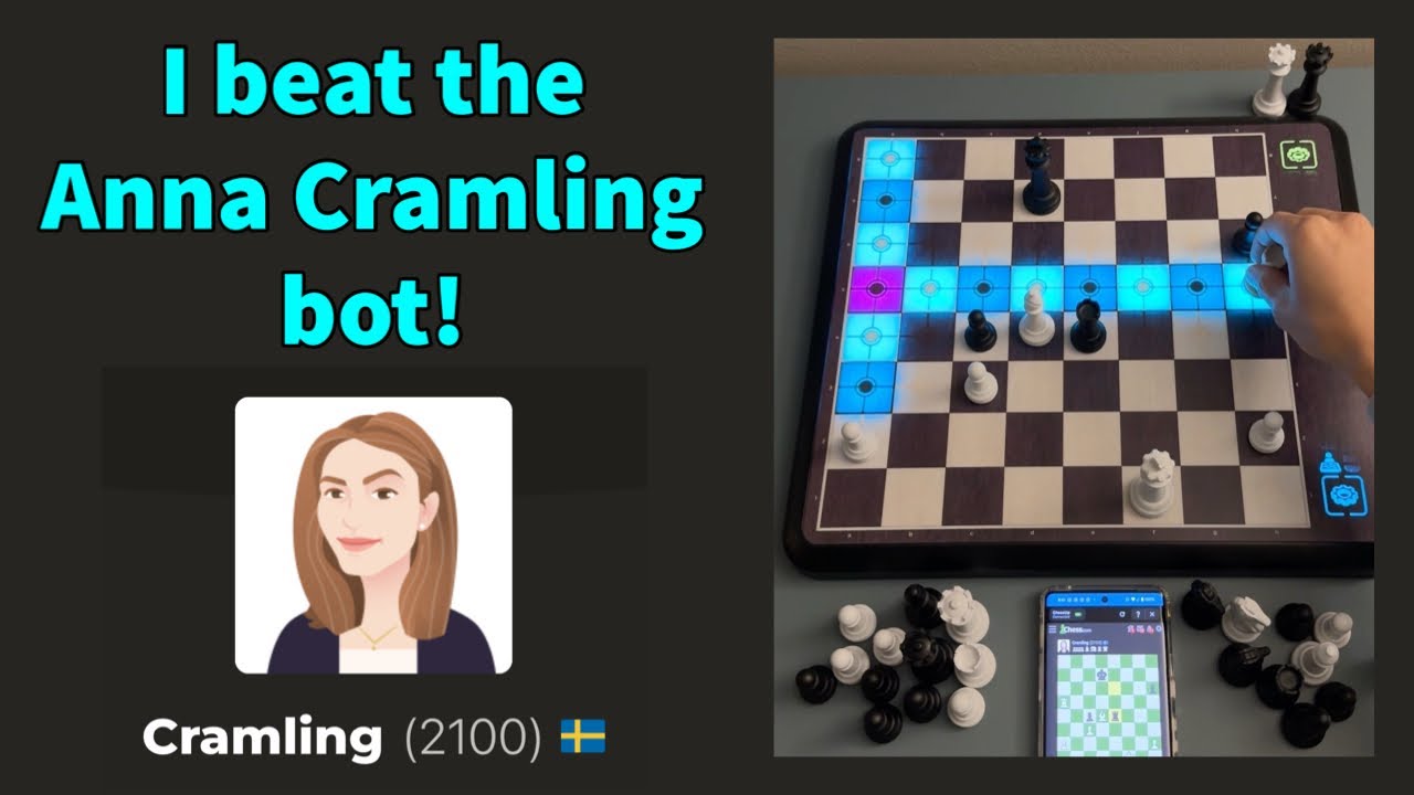 I Beat The Anna Cramling bot (2100) + ChessUp - YouTube