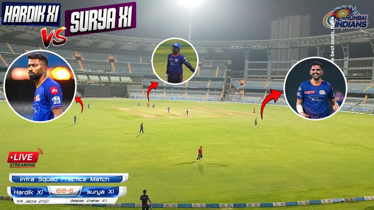 IPL 2025 : Mumbai Indians Practice Match Video 2025 | MI Intra Squad ...