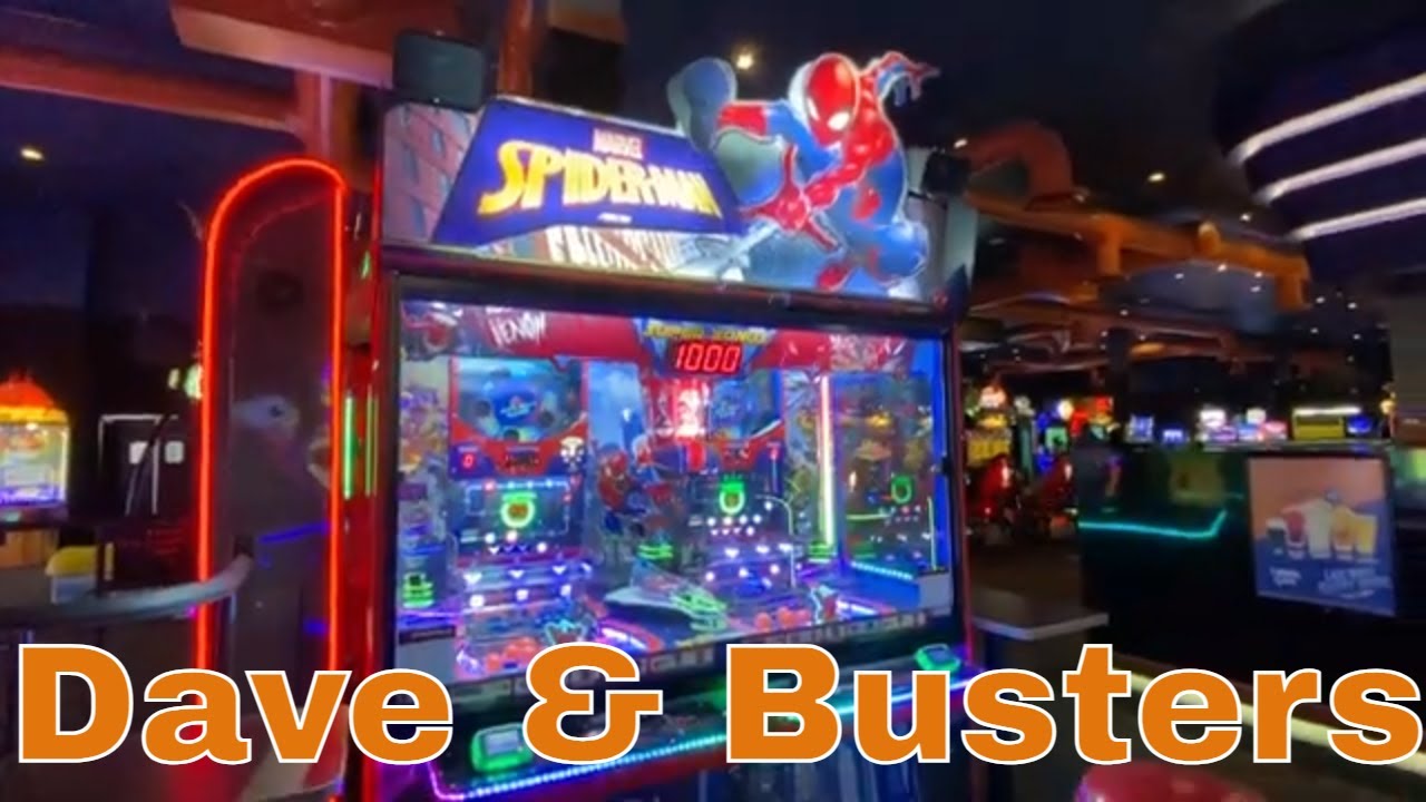 Dave & Busters Arcade - New Spiderman Coin Pusher Game, Jackpot Win ...