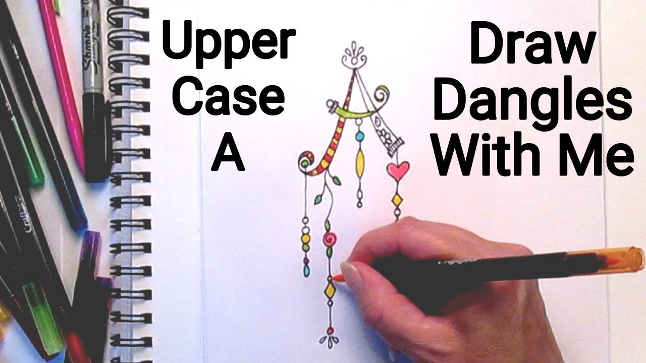How To Draw Dangles Letter A Upper Case - YouTube